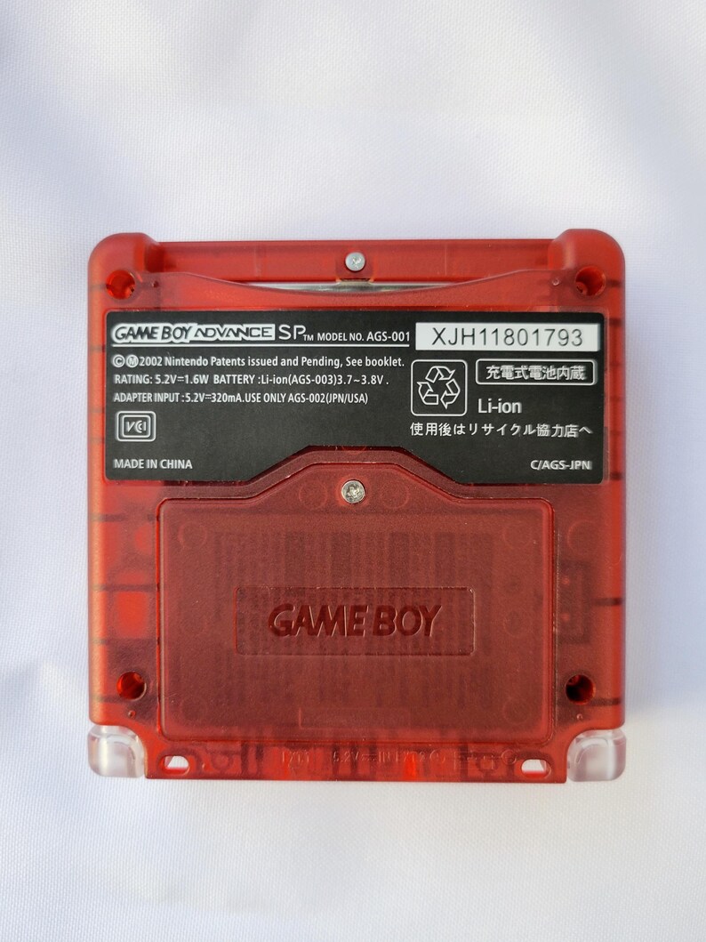 Red Translucent Game Boy Advance SP W/ IPS V4 - Etsy