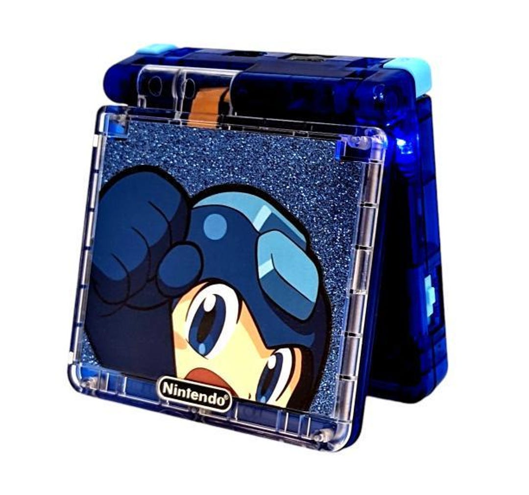 Transparent Mega Man Game Boy Advance SP W/ IPS M2 - Etsy