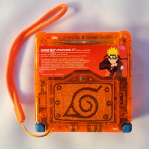Transparent Naruto Game Boy Advance SP W/ Clear Orange Shell & IPS M2 ...