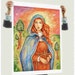 Saint Brigid of Ireland Artwork Modern Christian Art Wall - Etsy