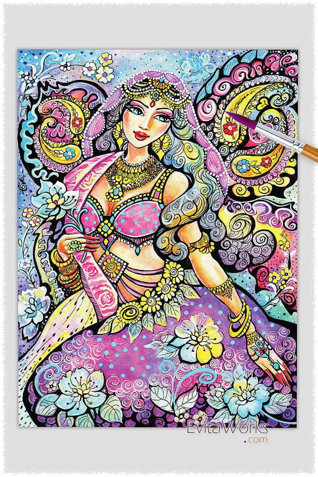 Indian Mermaid Paintings