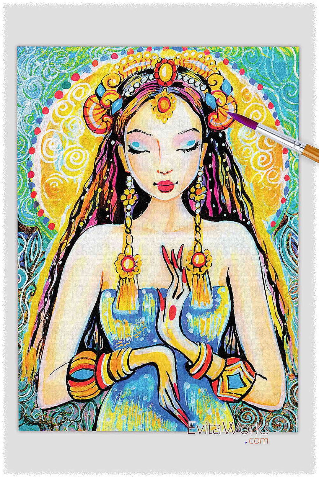 Quan Yin, Divine Feminine Artwork, East Asian Goddess of Mercy and ...