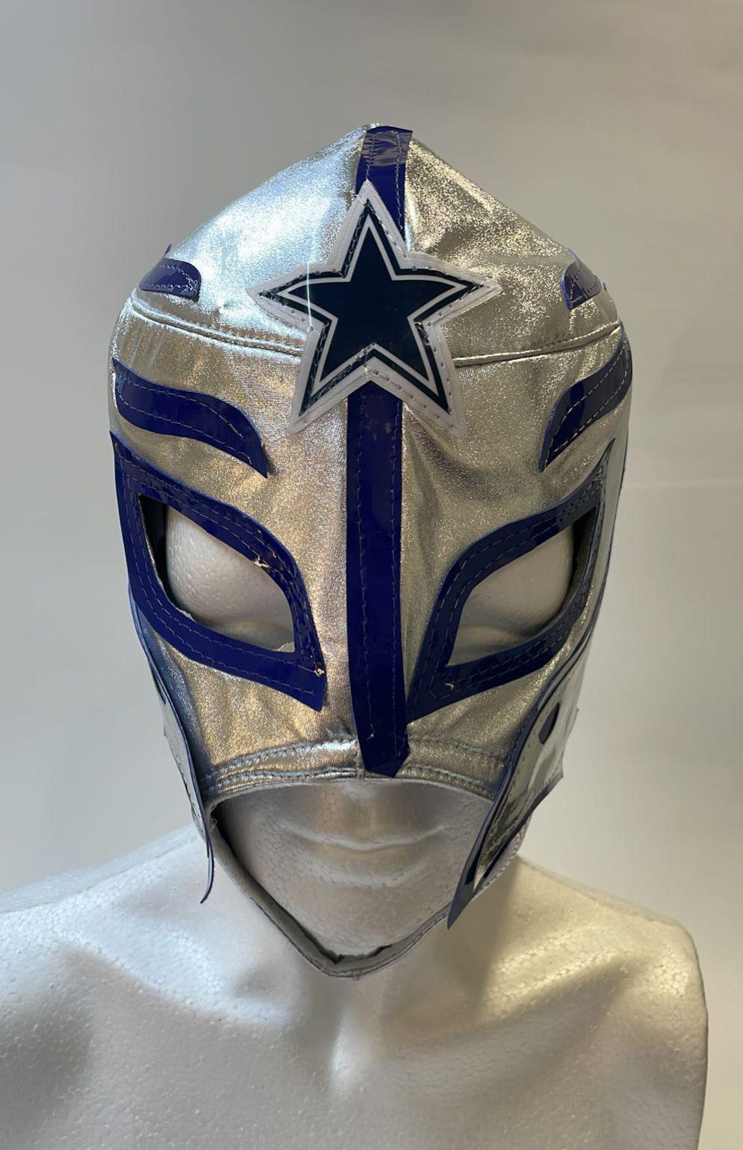 Silver Dallas Cowboys Style Mexican Wrestler Mask Cowboys Game Day ...