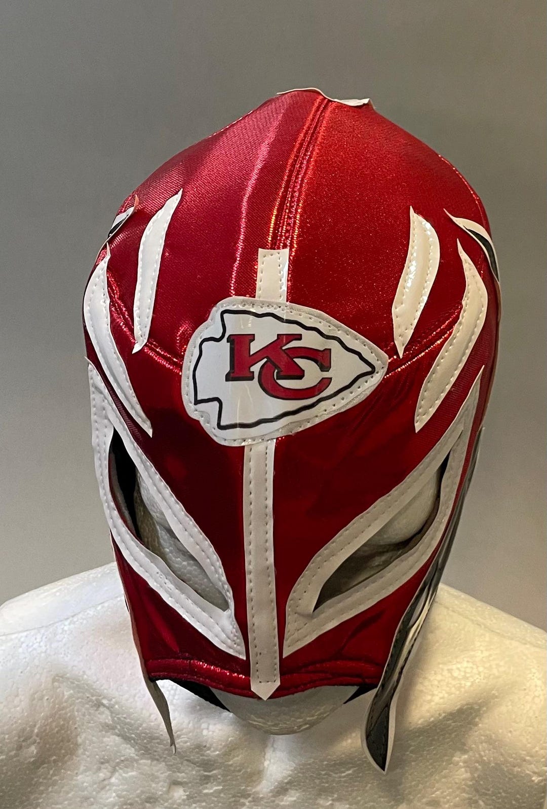 Kansas City Red Wrestler Mask, Chiefs Mask, Mexican Handicraft - Etsy