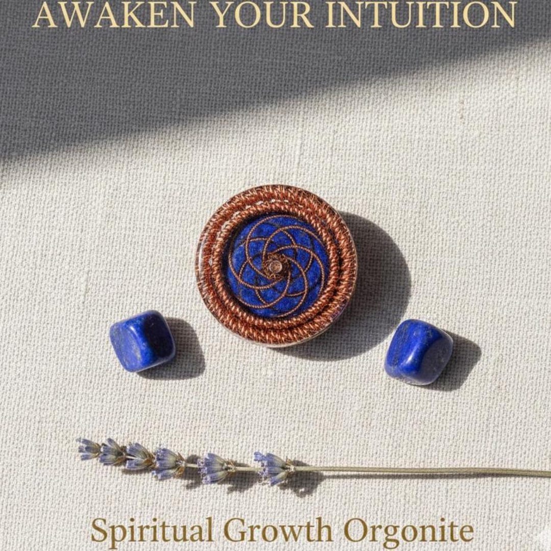 Spiritual Growth Orgonite Flower of Life Intuition Crystal Third Eye ...