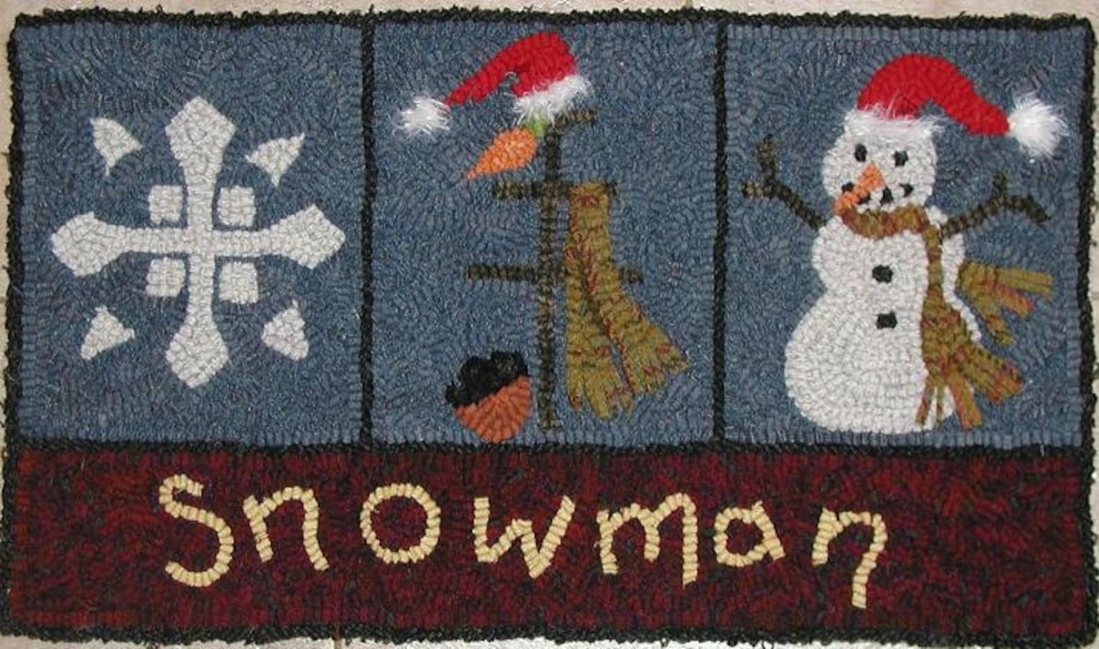 Snowman Story Runner Rug Hooking Pattern - Etsy