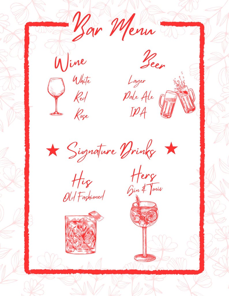 Red Italian Bar Sign - Etsy