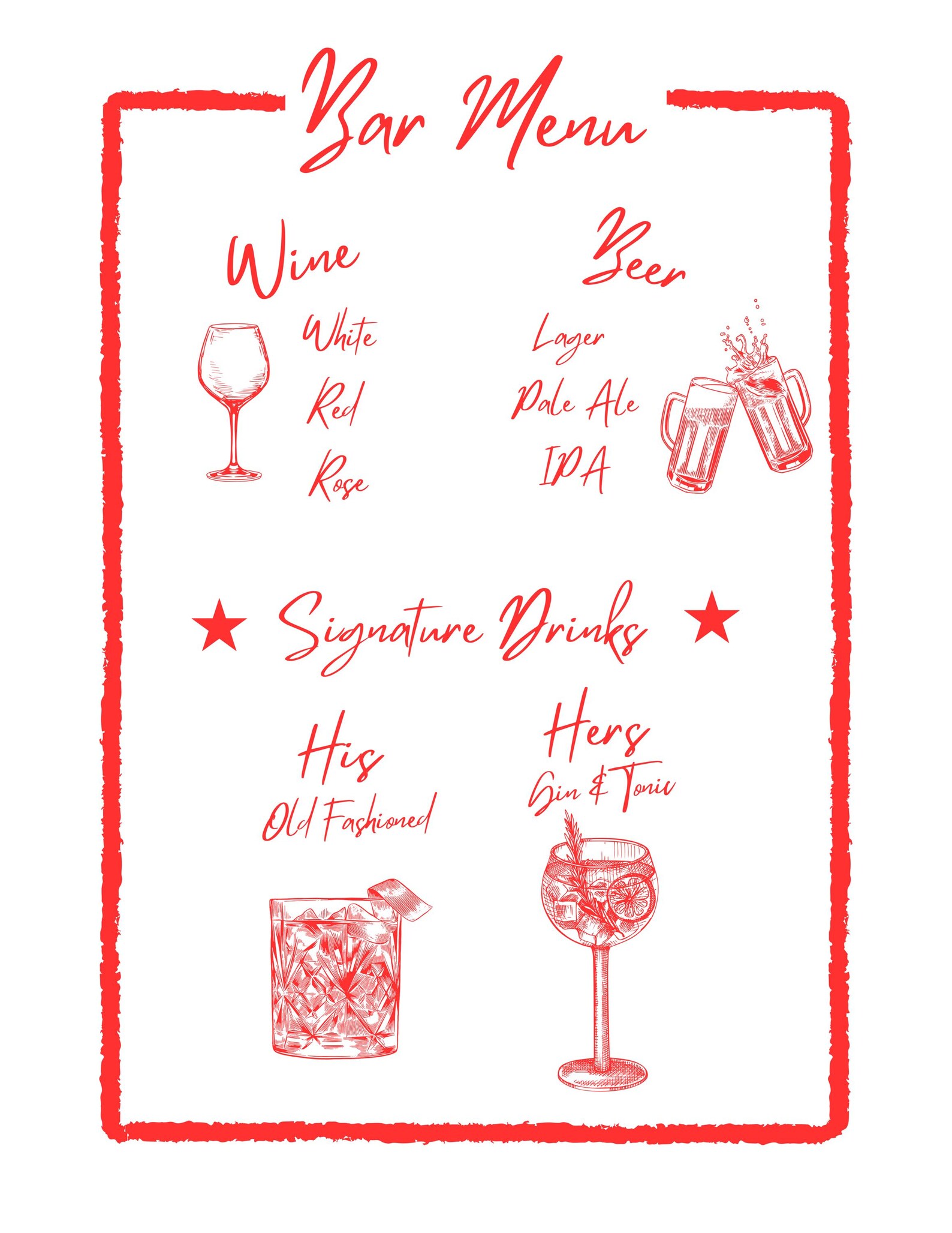 Red Italian Bar Sign - Etsy
