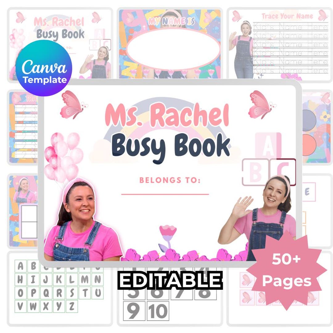 Ms. Rachel Inspired Busy Book: Toddler Learning Activities (canva ...