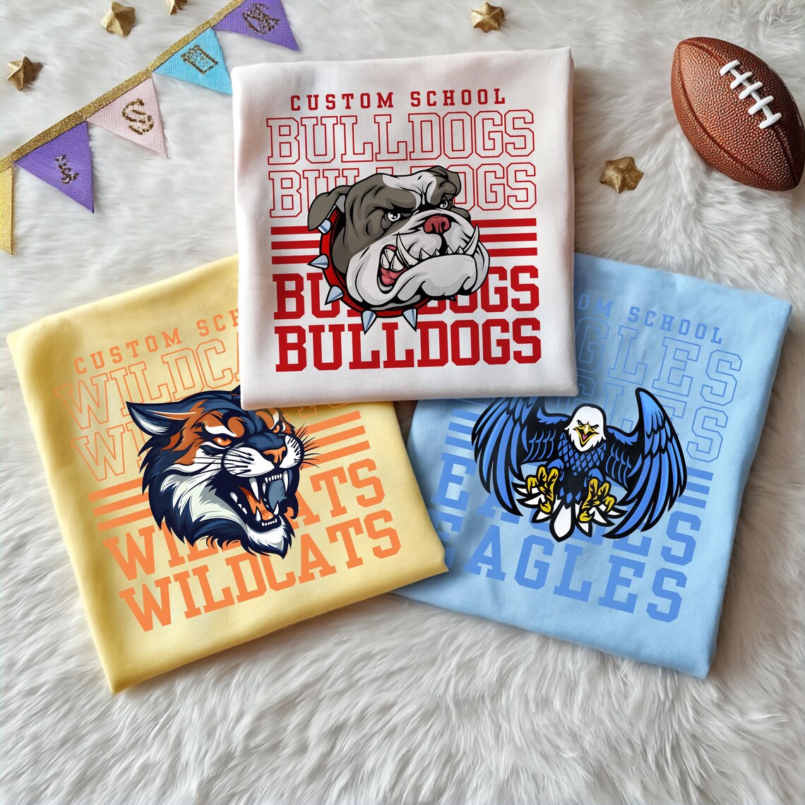 Custom Mascot School Spirit Shirts, School Mascot Tees, Team Spirit ...