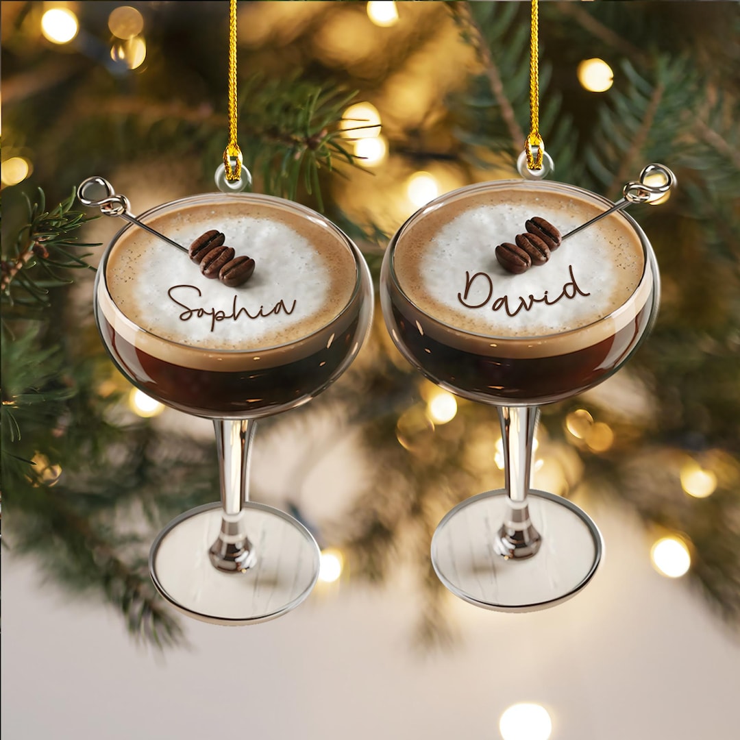 Espresso Martini Christmas Ornament