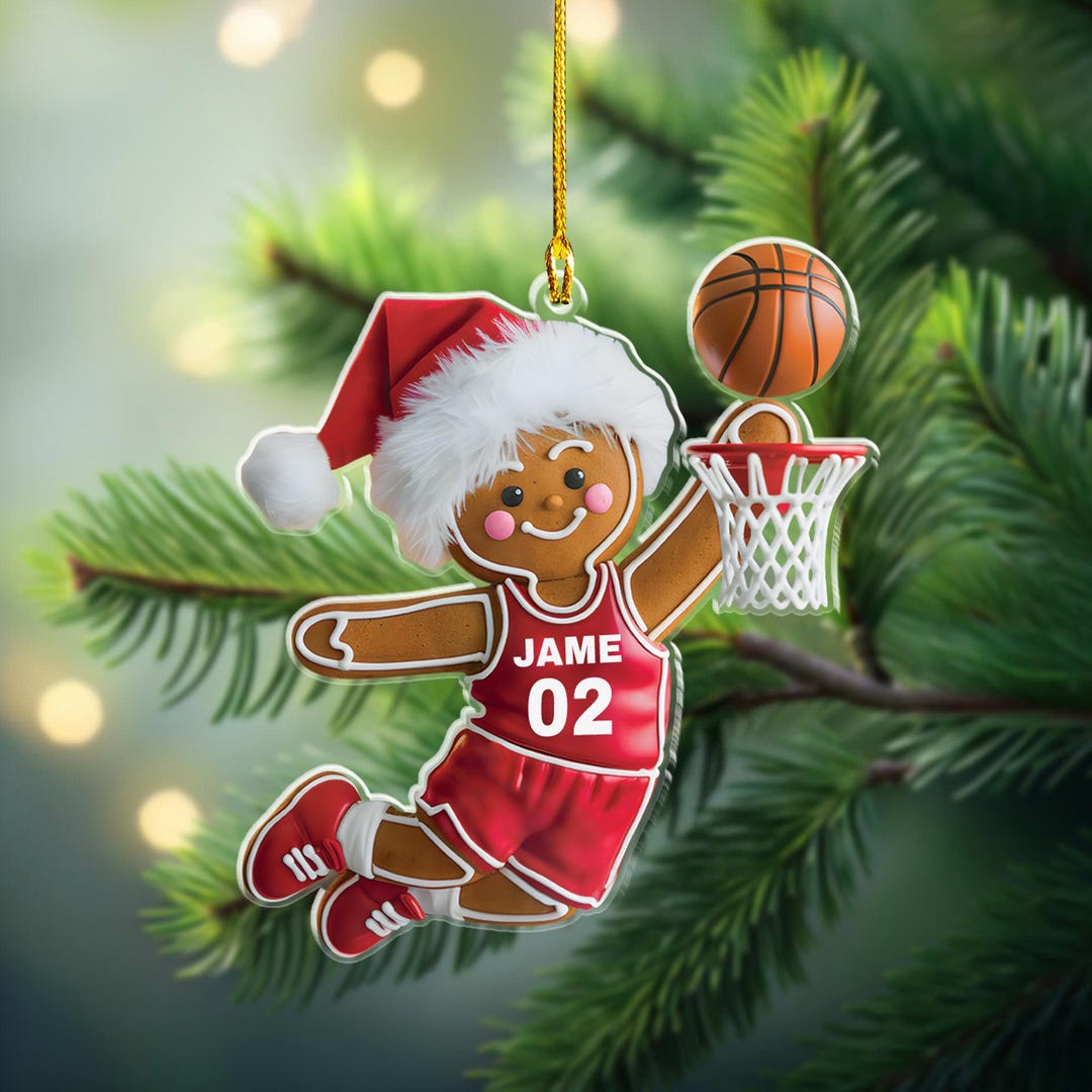 Personalized Basketball Player Gingerbread Ornament 2025, Sports ...