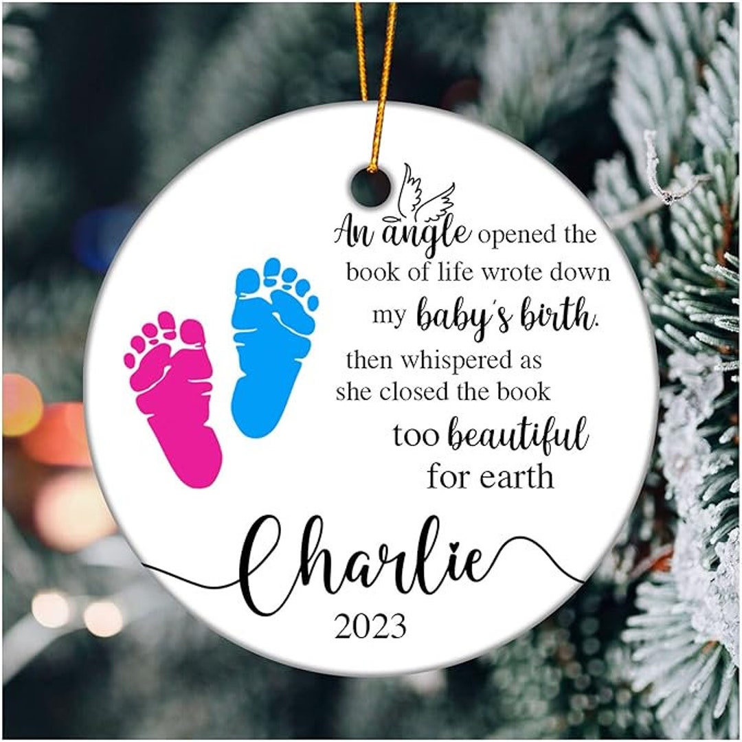Personalized Memorial Ornament With Name and Date, Baby Loss Gift ...