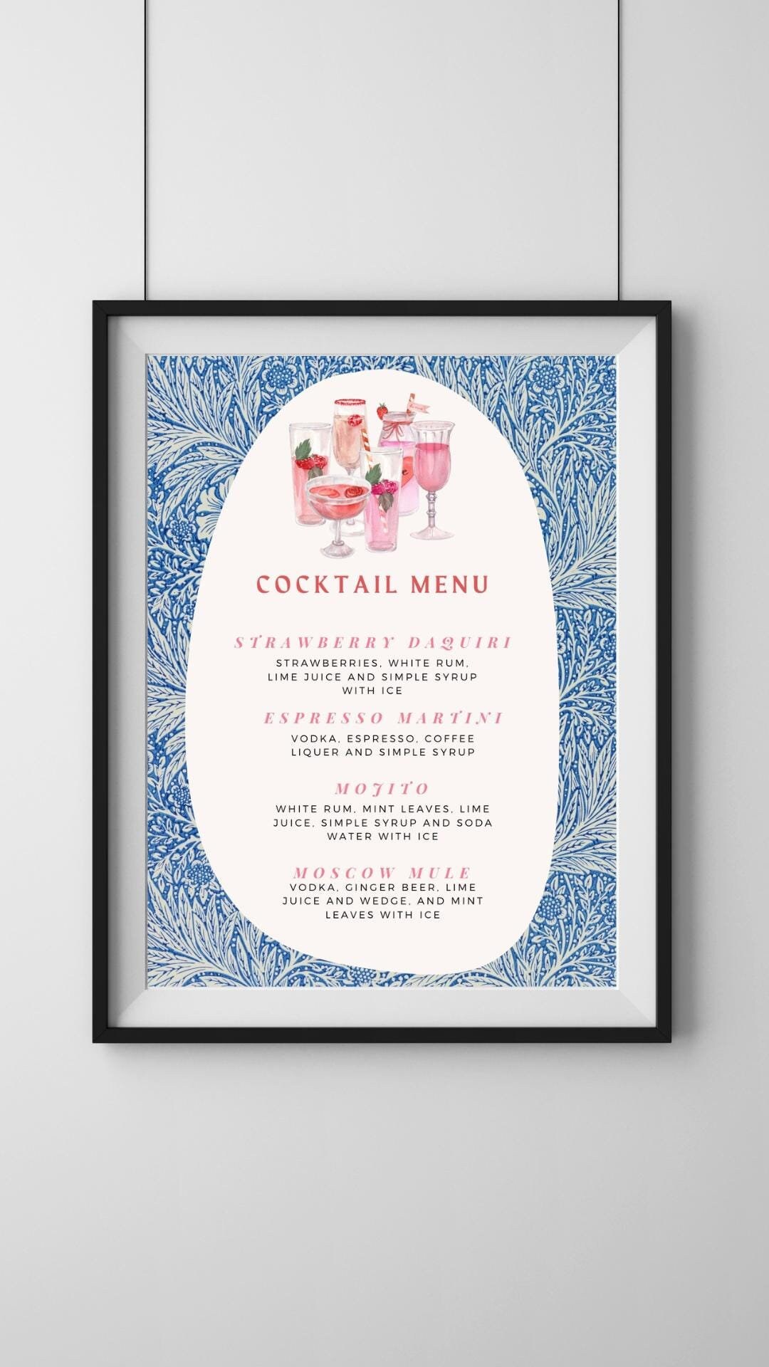 The Perfect Cocktail Menu to Set the Mood for Whatever Occasion Each ...