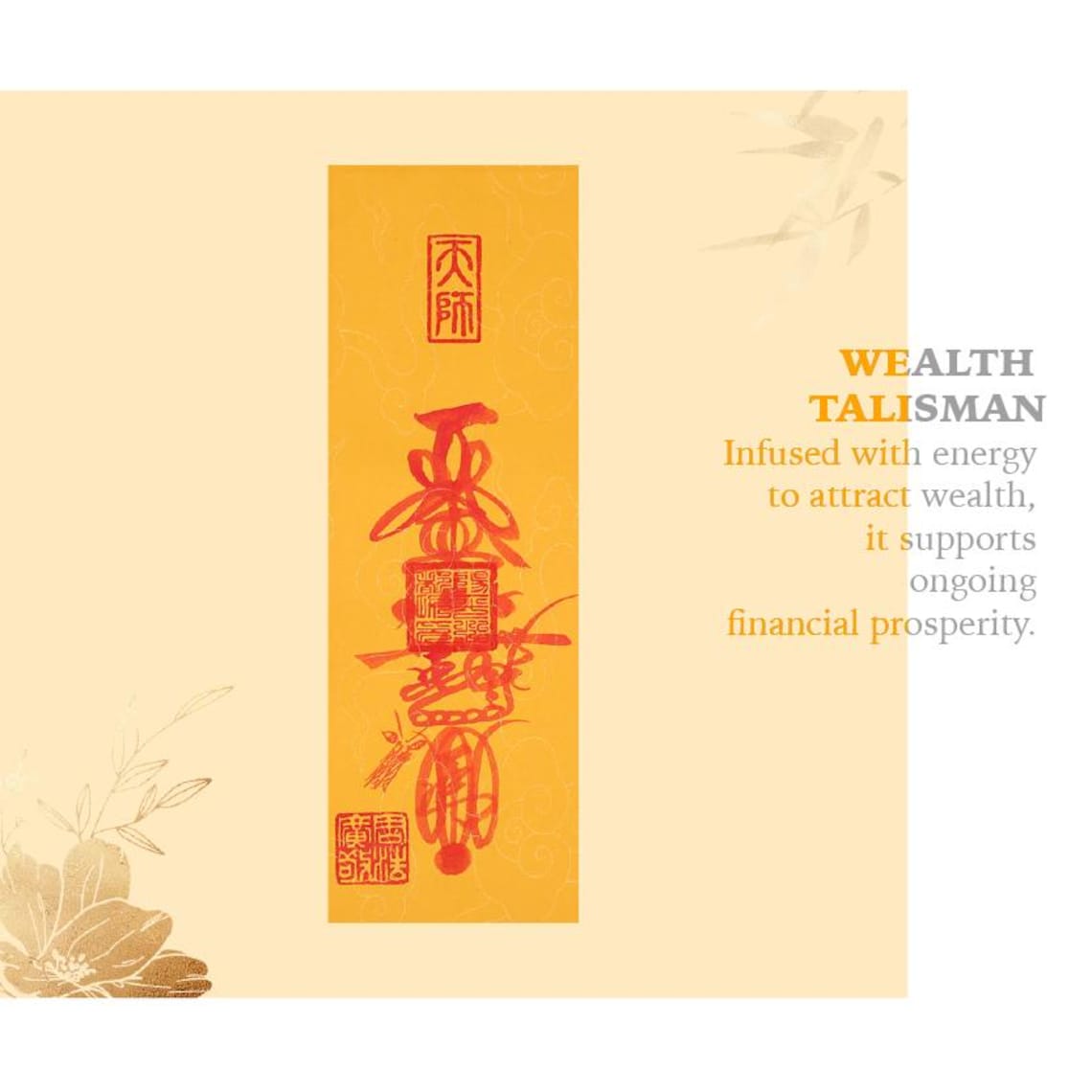 Hand-drawn Fulu, Taoist Fortune Talisman, Money Attraction, Energy ...