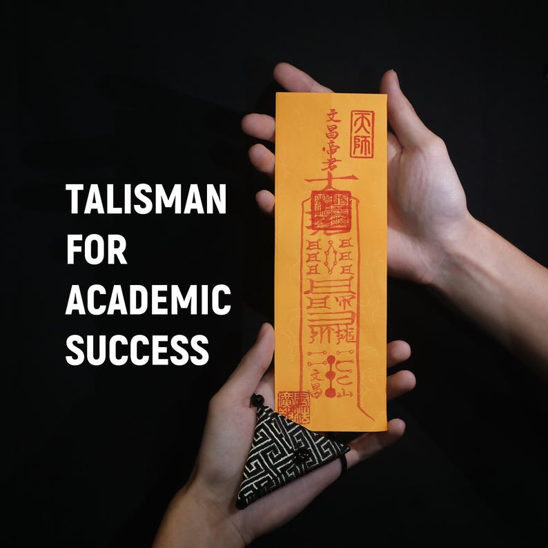 Hand-drawn Fulu, Pass Exams Talisman, Good Luck Amulet for Passing ...