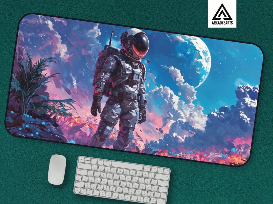 Astronaut Desk Mat - Cosmic Space Mouse Pad - Sci-fi Gaming & Office ...