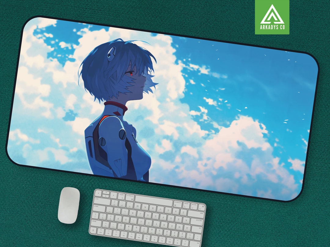 Rei Ayanami Evangelion Mouse Pad Serene Anime Desk Mat Sci-fi Anime Art ...