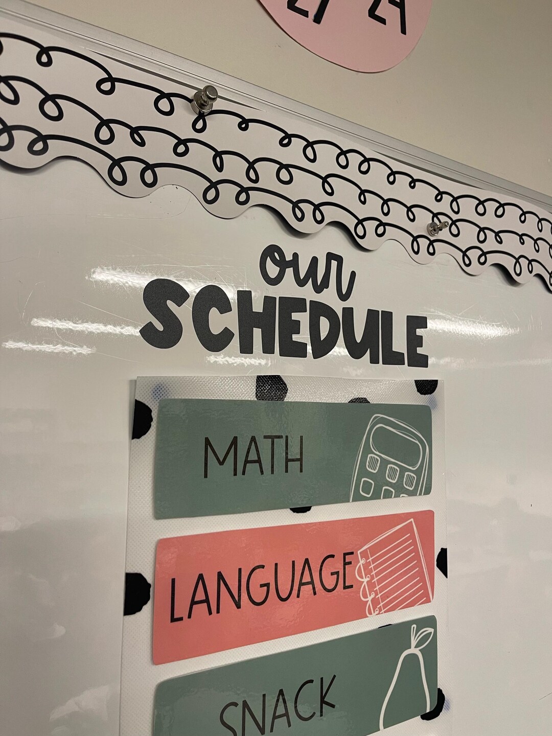 Our Schedule Vinyl Decal Whiteboard | Classroom Organization ...
