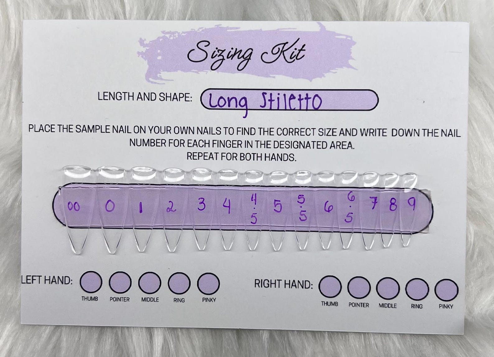 Nail Sizing Kit | Press-on Nail Sizing Guide | Custom Nails | Glue-on ...