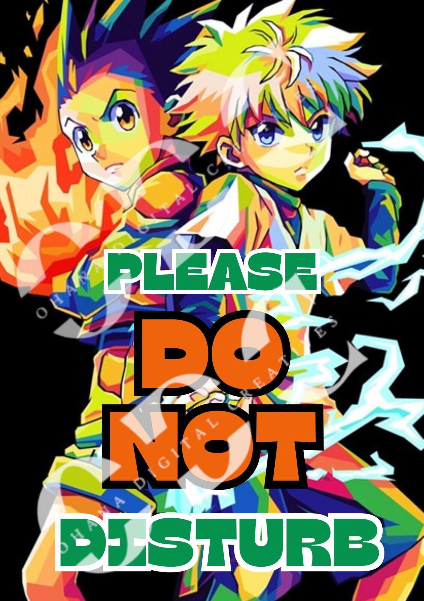 PLEASE Do Not DISTURB, Hunter X Hunter Gon and Killua Anime Warning ...