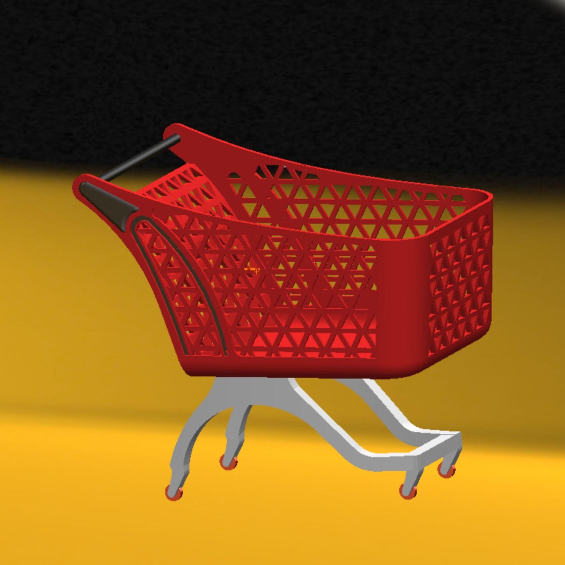 Mini Shopping Cart Storage STL File - 3D Printable Desk Organizer - Etsy