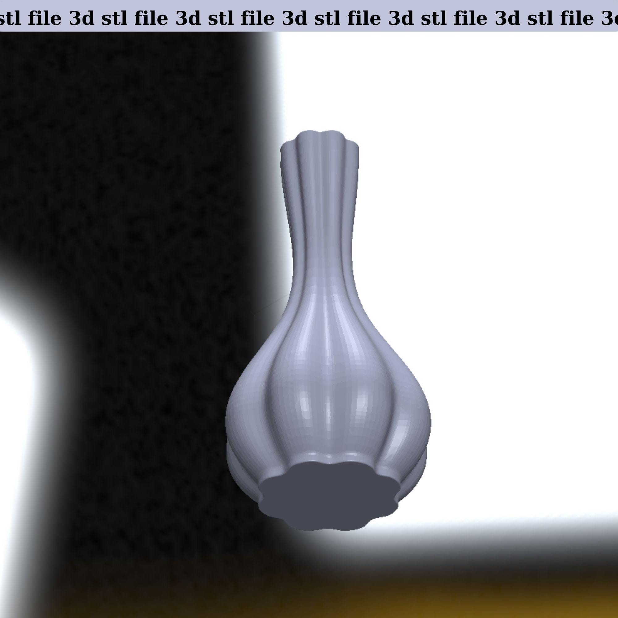 3d Vase Stl File, Flower Vase - Etsy