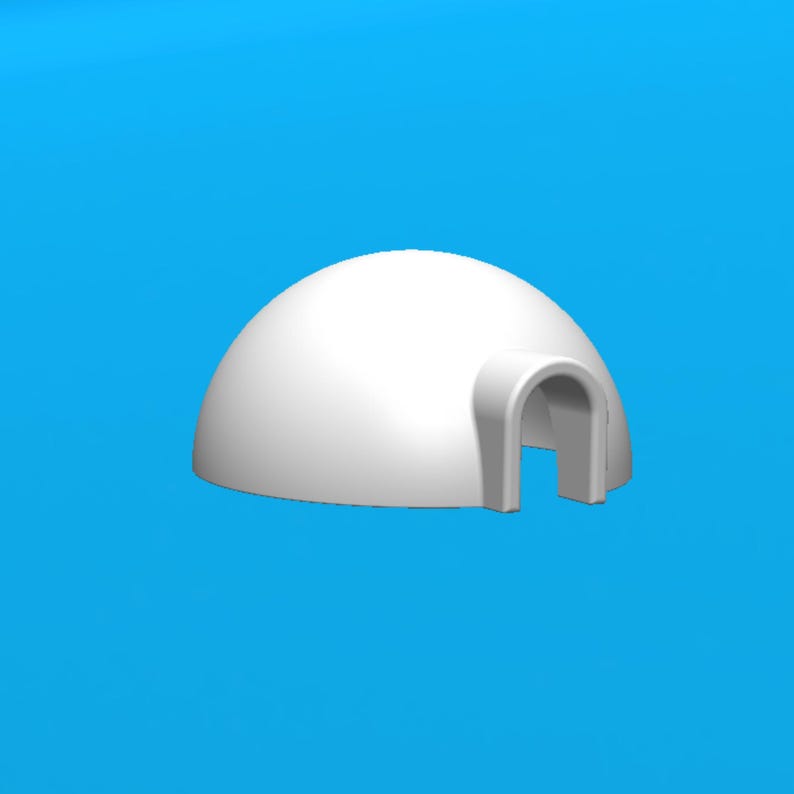 3D Printable Miniature Igloo House - Digital STL File for Winter ...