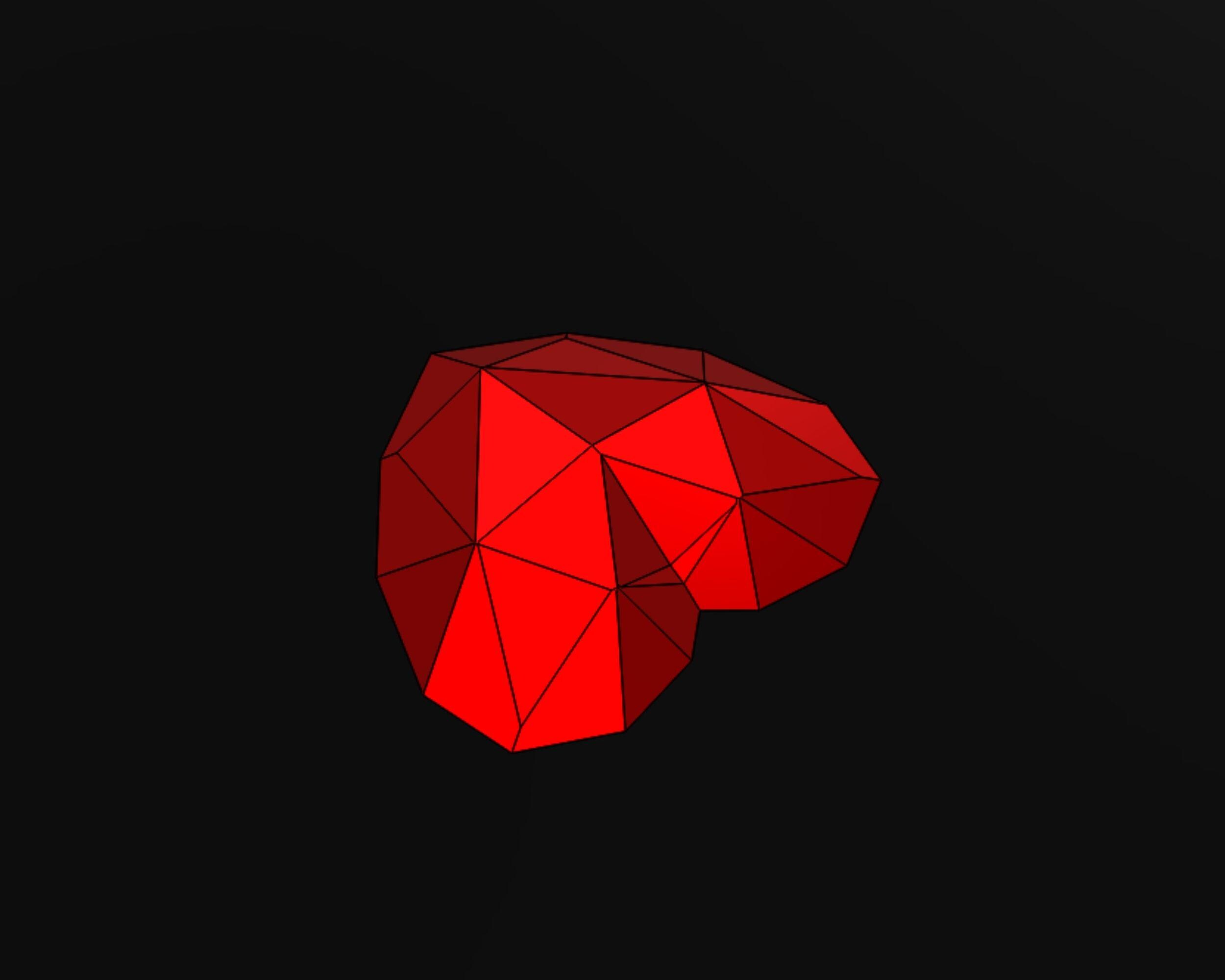 Geometric Heart 3D Model - Modern Table Decor, Wall Hanging, Jewelry ...