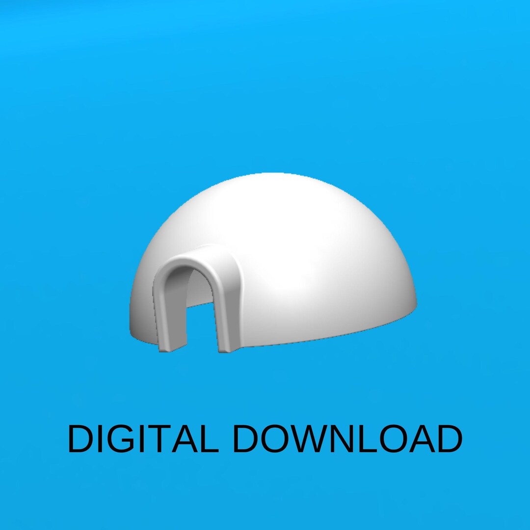 3D Printable Miniature Igloo House - Digital STL File for Winter ...