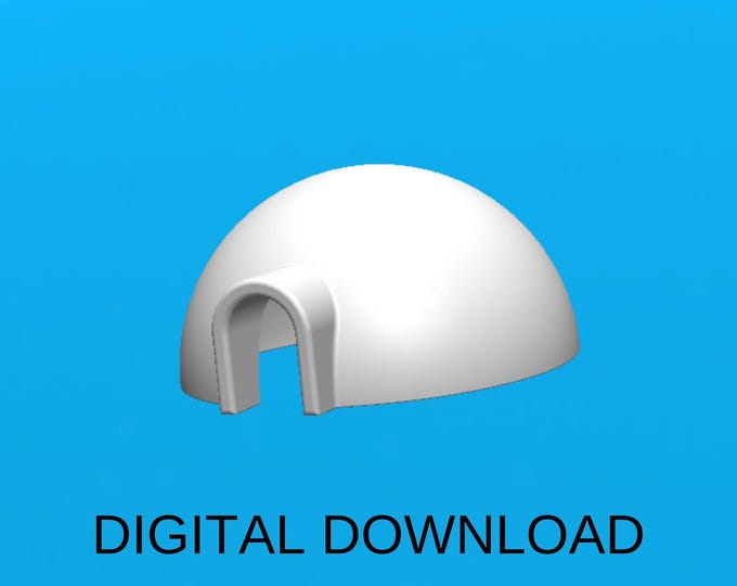 3D Printable Miniature Igloo House - Digital STL File for Winter ...