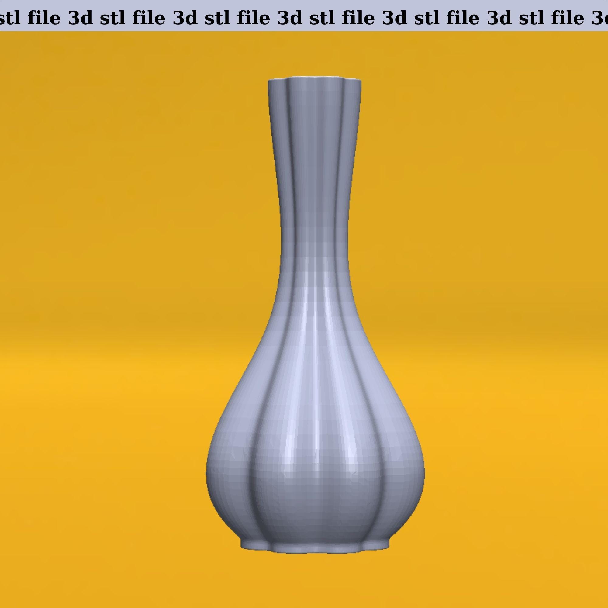 3d Vase Stl File, Flower Vase - Etsy