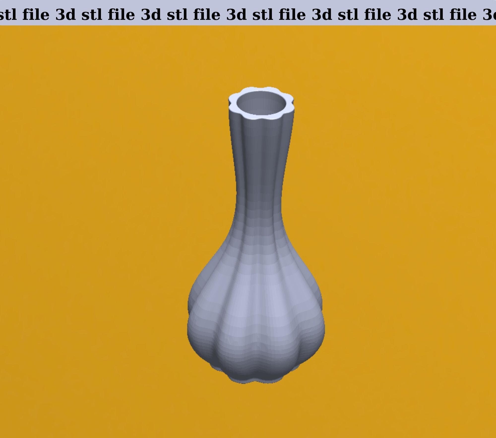 3d Vase Stl File, Flower Vase - Etsy