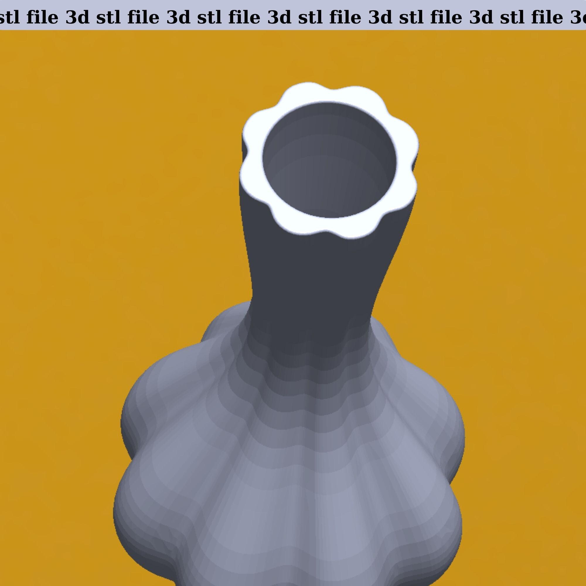 3d Vase Stl File, Flower Vase - Etsy