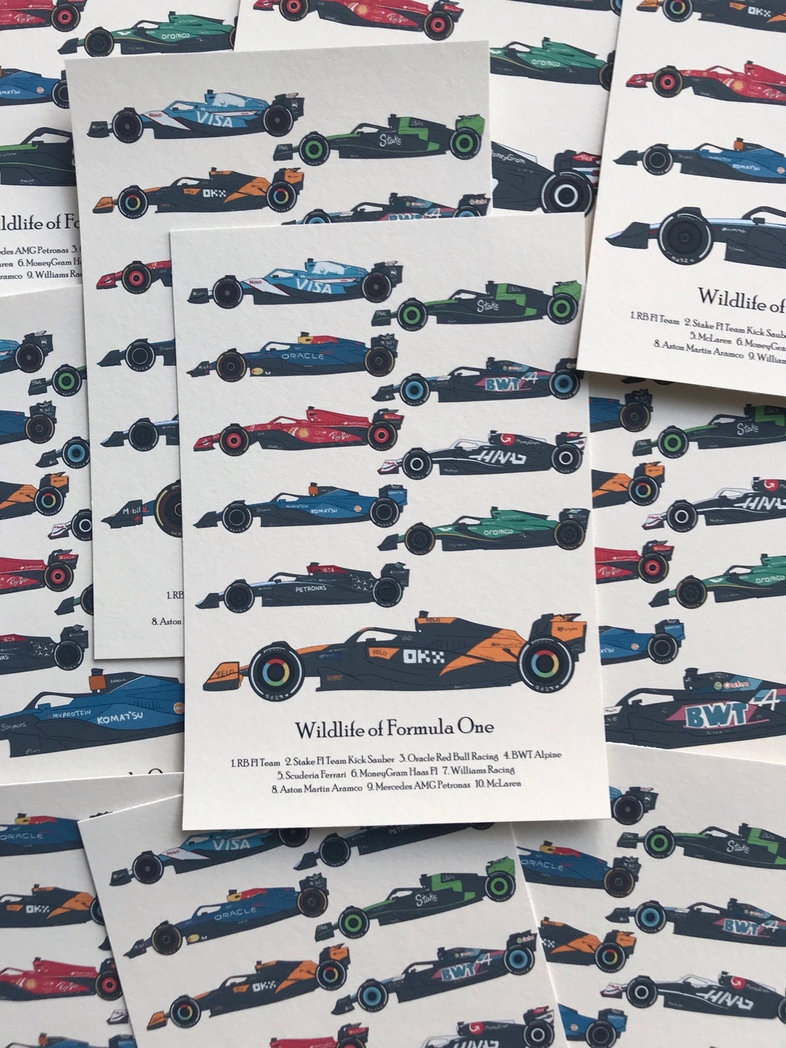 Formula One Wildlife Posters 2024 Grid - Etsy