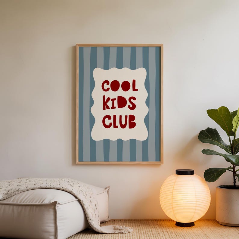 Cool Kids Club Printable Poster, Classroom Wall Art, Playroom Print ...