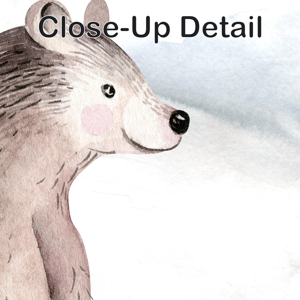 Nursery Decor Woodland Poster Prints, Kids Animal Wall Art, Bear ...