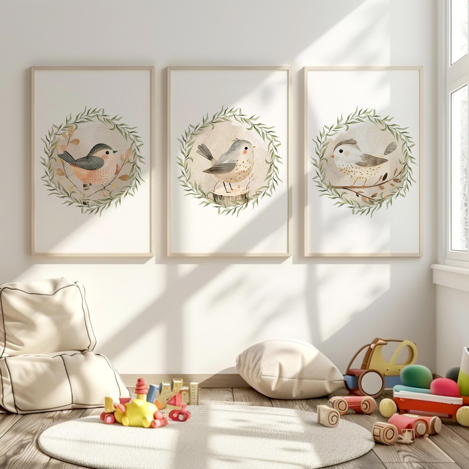 Neutral Nursery Decor, Woodland Animal Poster, Nature Nursery Decor ...