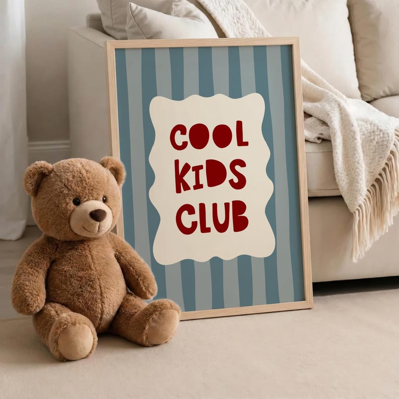 Cool Kids Club Printable Poster, Classroom Wall Art, Playroom Print ...