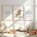 Set of 3 Teddy Bear Nursery Poster, Children Wall Decor, Boys Girls ...