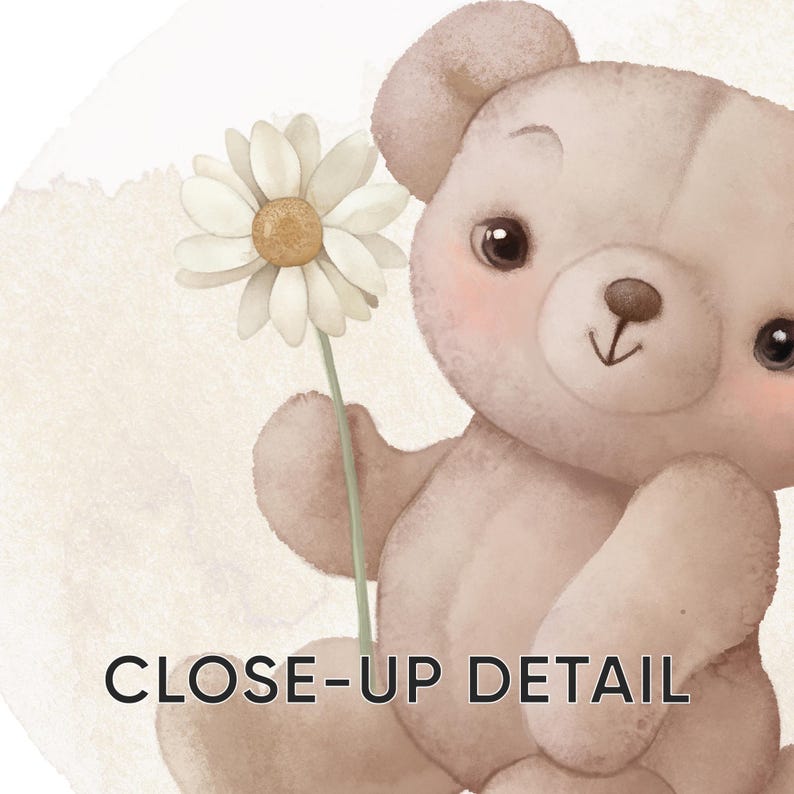Set of 3 Teddy Bear Nursery Poster, Children Wall Decor, Nursery Decor ...