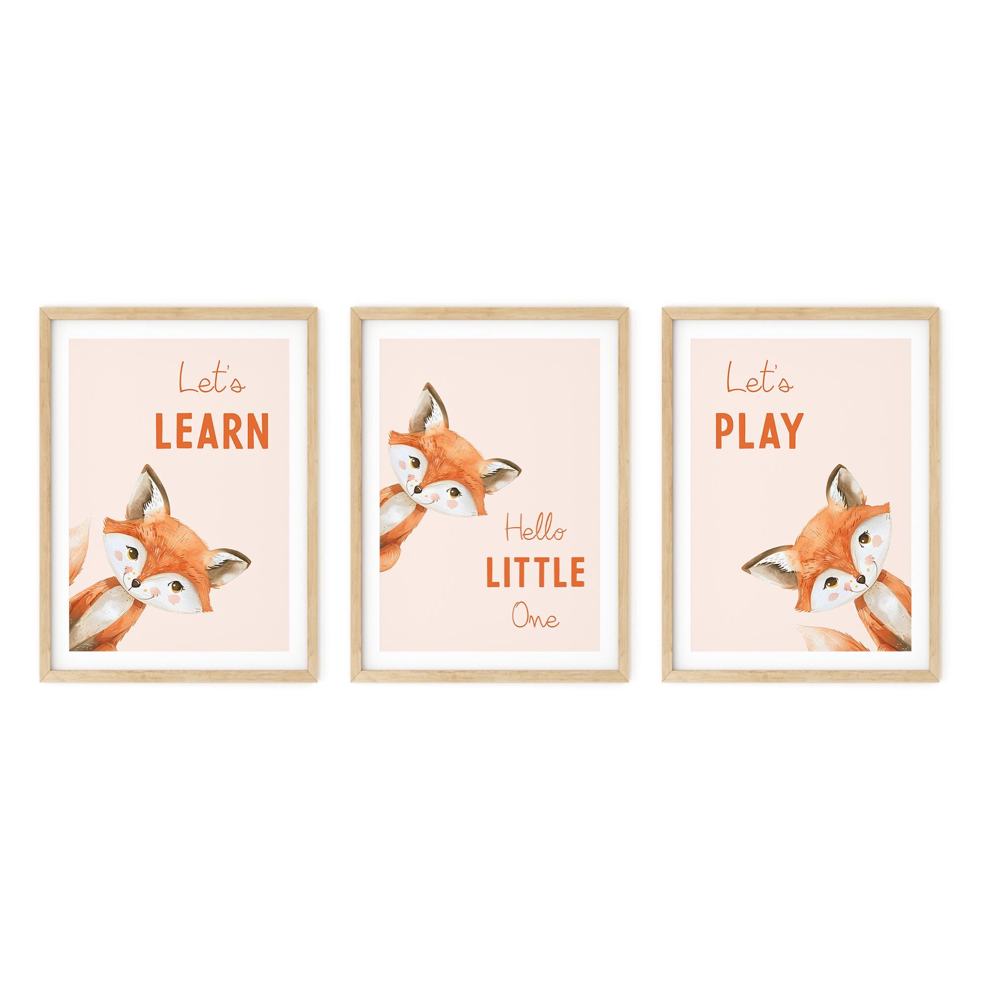 Nursery Decor Woodland Poster Prints, Animal Wall Art, Adventure ...