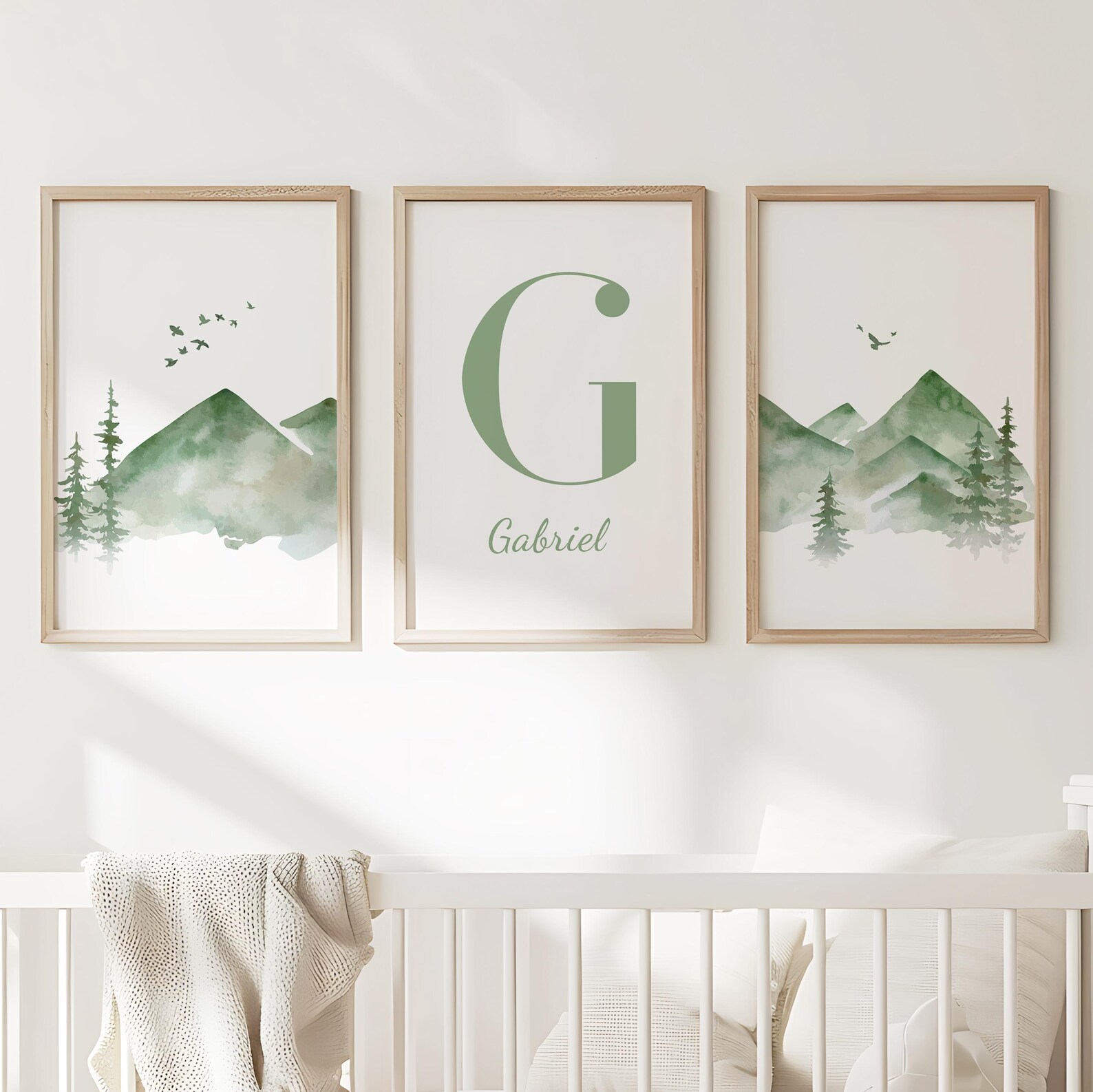 Personalized Nursery Wall Art, Custom Name Posters, Calm Nursery Decor ...