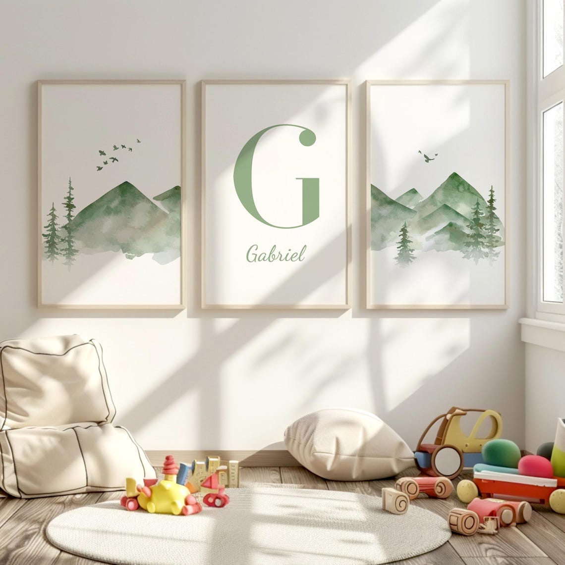 Personalized Nursery Wall Art, Custom Name Posters, Calm Nursery Decor ...