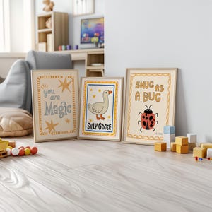 Silly Goose Print, Snug as A Bug Apartment Decor, Quirky Wall, Nursery ...