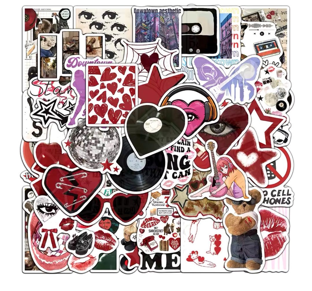 50pcs Pinterest Aesthetic Stickers,waterproof Stickers,laptop Stickers ...