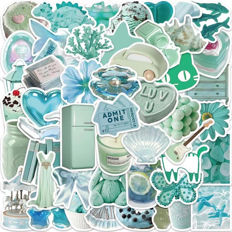 Green Aesthetic Stickers - Etsy