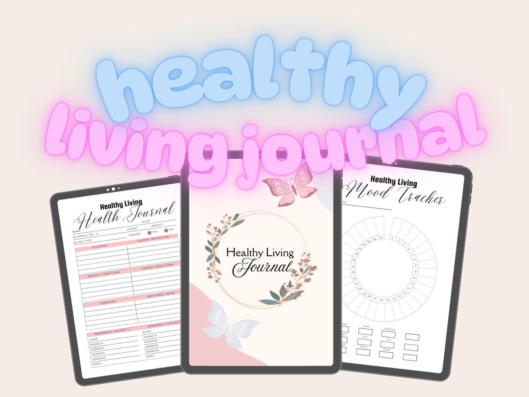 Healthy Living Journal Printable⎮healthy Lifestyle Plan⎮activity ...