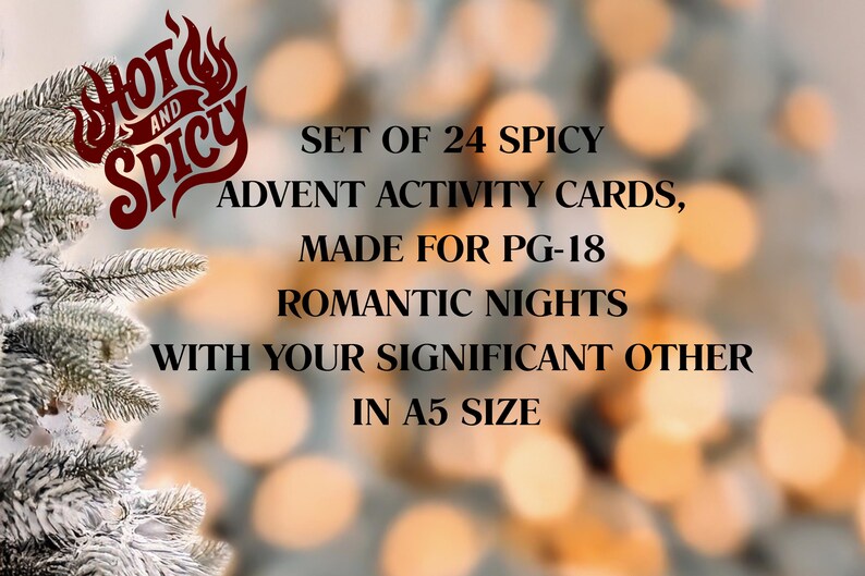 Spicy Adult Advent Activity Cards, Romantic Holiday Fun (digital ...