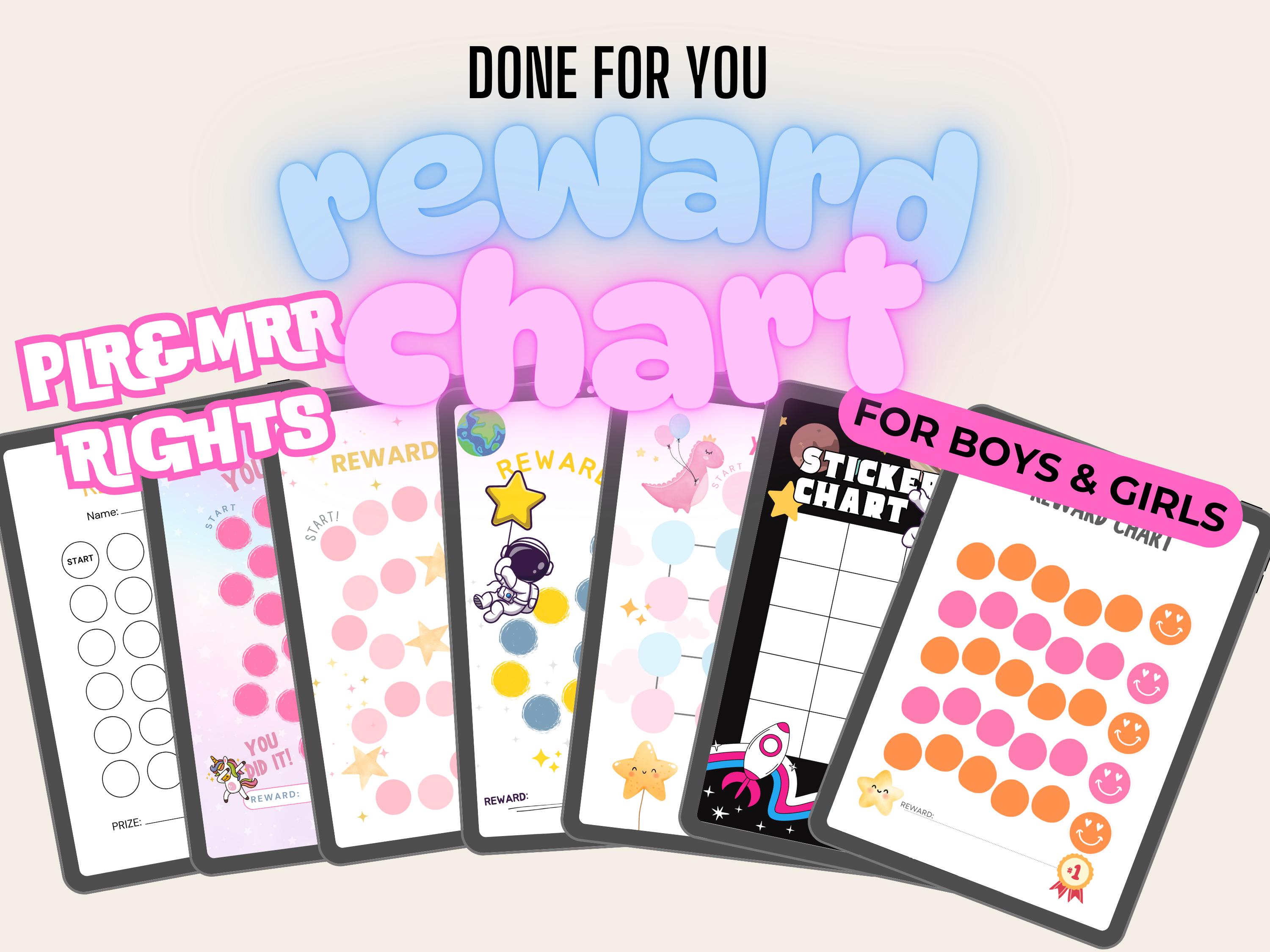 Printable Reward Charts for Kids: Editable Chore & Behavior Tracker ...